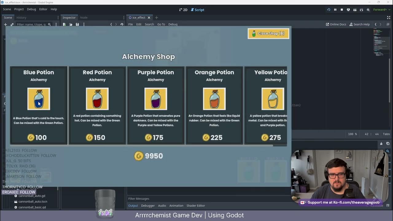 Ep. 15 | Dev Log: Don't watch, frustration ahead! Arrrrchemist Game Dev with Godot - YouTube
