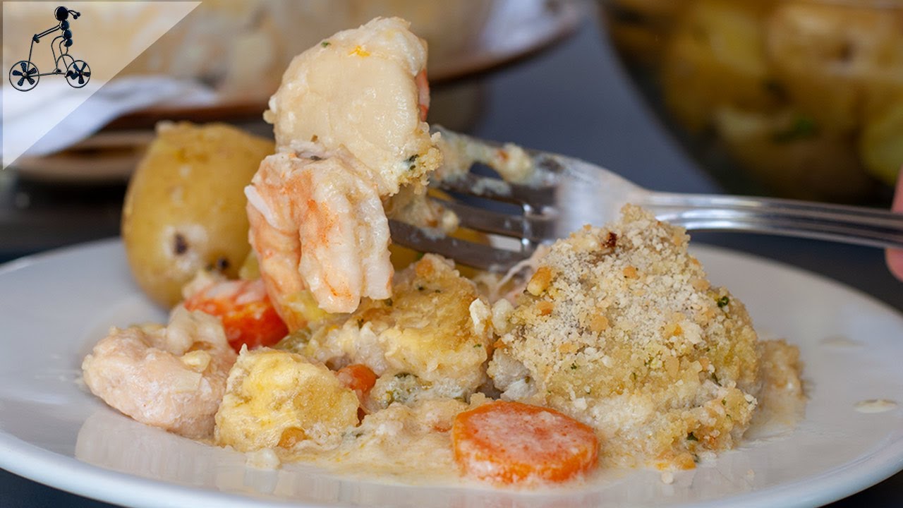 Cod Scallops Salmon Fish Pie With Prawns - YouTube