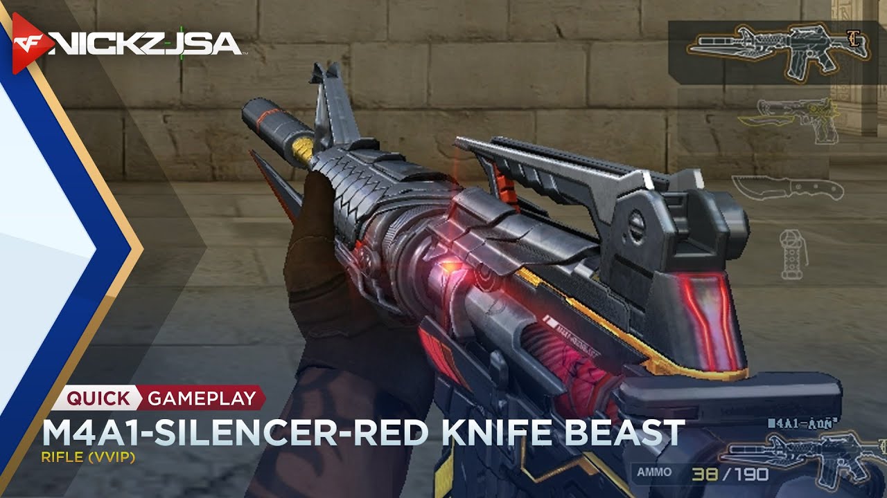 M4A1-Silencer-Red Knife Beast (VVIP) | CROSSFIRE China 2.0 - YouTube