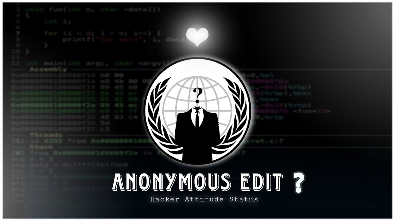Anonymous Edit π₯ Hacker Attitude Status Hacking Motivation ππ₯ Youtube