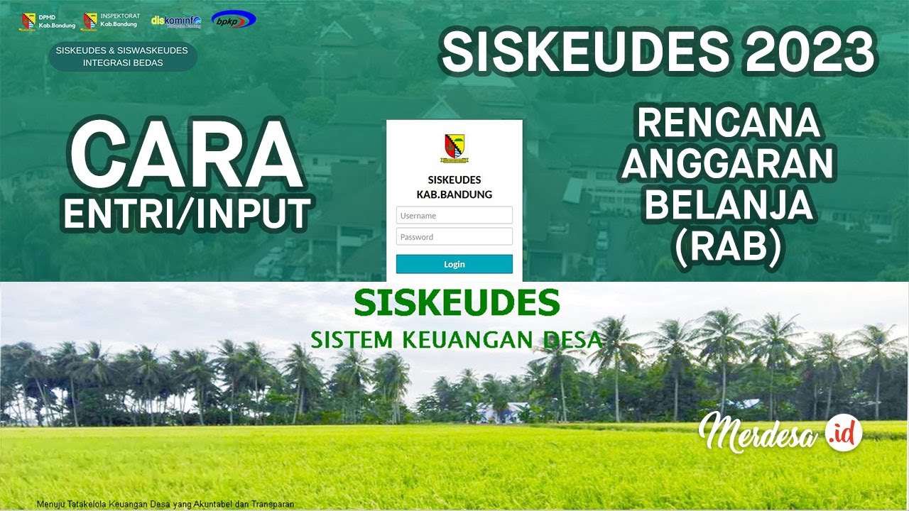 CARA Entri Data BELANJA RAB Siskeudes APBDES 2023 - YouTube