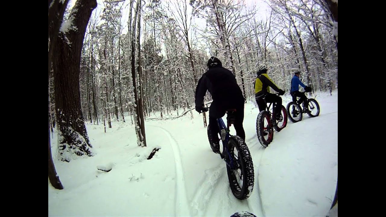 Ludington, Michigan winter fat bike trails - YouTube