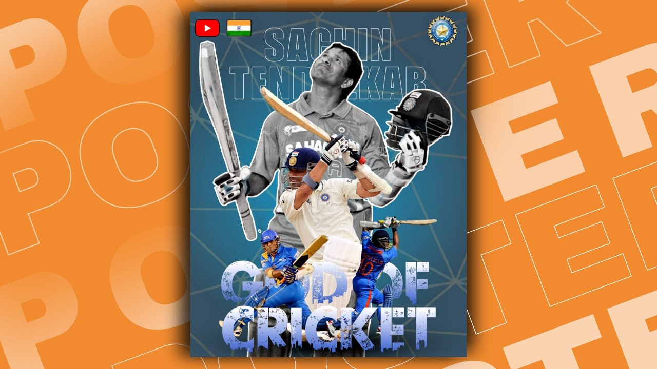 SACHIN TENDULKAR | PICSART TUTORIAL | POSTER DESIGN TUTORIAL - YouTube