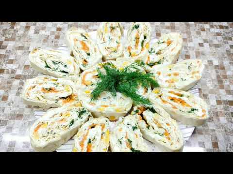 Yuxa salatı. Hazır lavaşdan salat