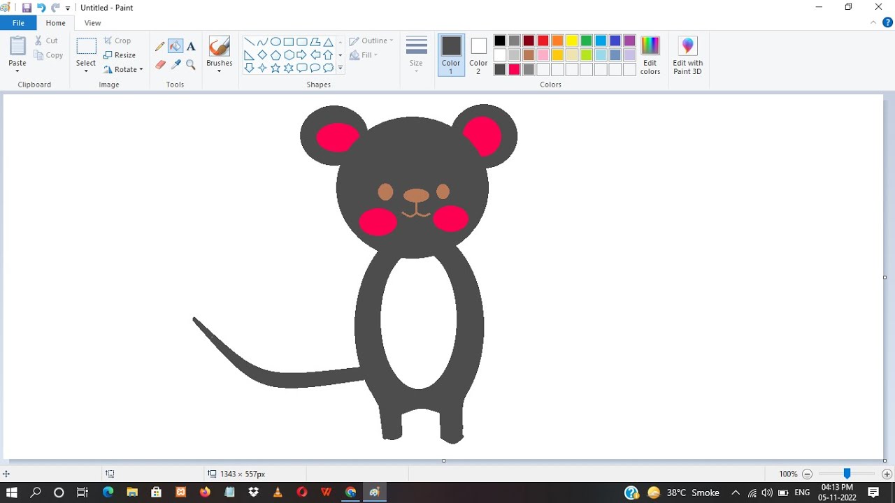 How to draw Rat for kids, Painting for kids, color fillup in Rat, ms ...