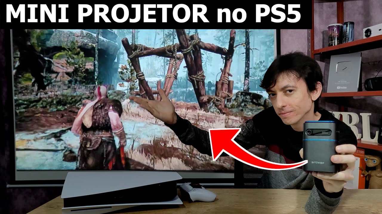 Mini projetor Blitzwolf VT2 com GAMES?!! Teste no PS5!! - YouTube