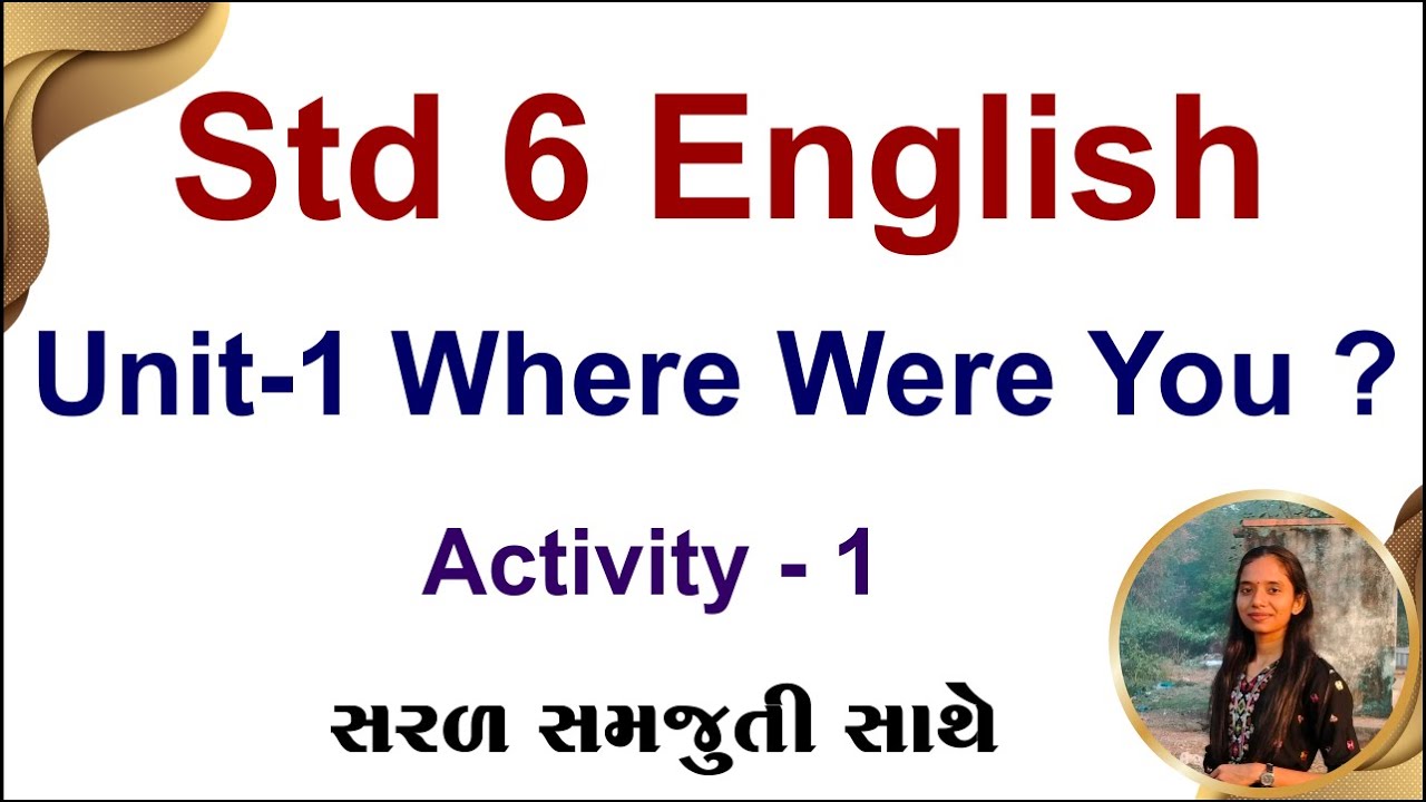 dhoran 6 angreji chapter 1, std 6 english unit 1 activity 1, dhoran 6 ...