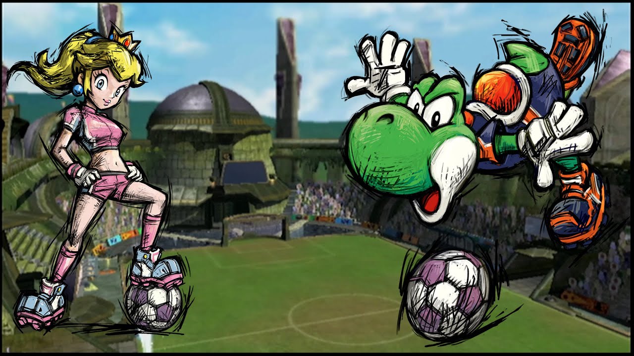 Super Mario Strikers - Peach vs Yoshi - YouTube