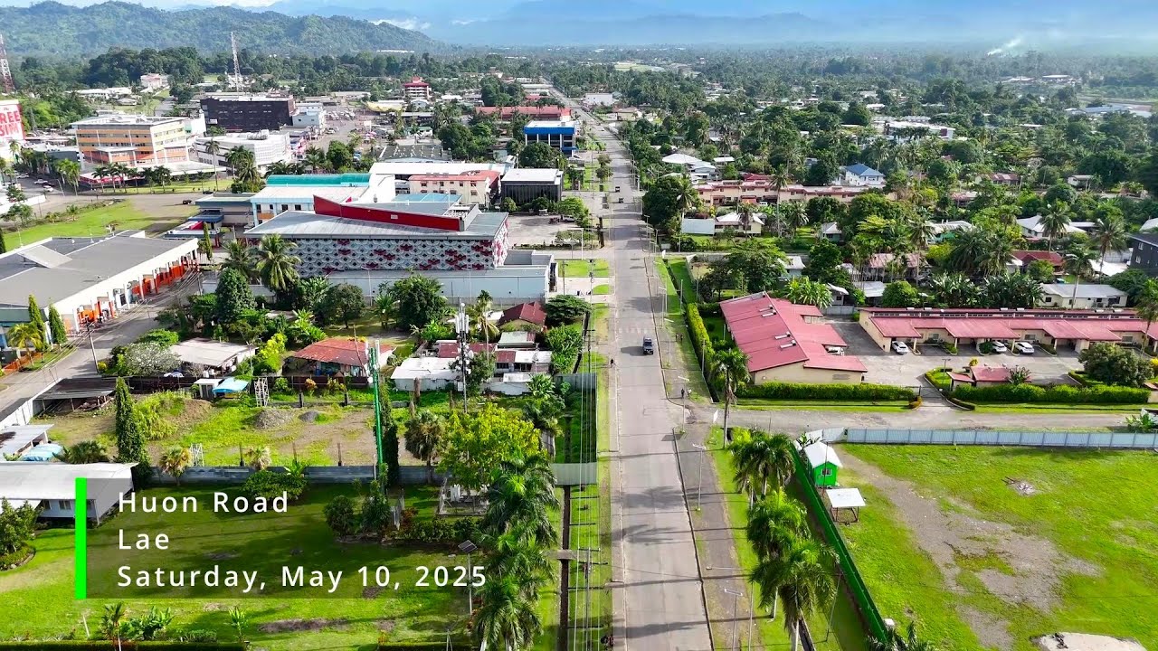 PNG at 50 🇵🇬 | Aerial Journey Over Top Town Lae – Huon Road to Hotel ...