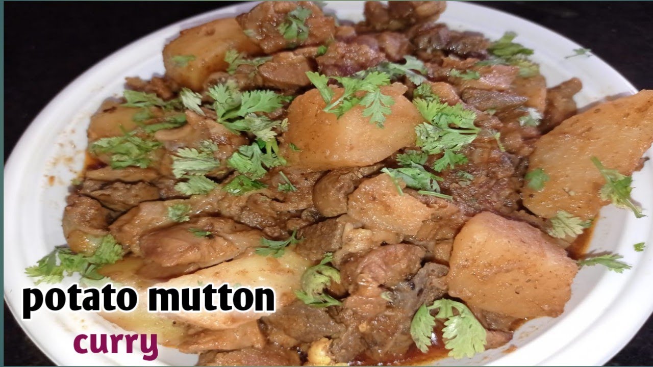 POTATO MUTTON CURRY 😋😋బంగాలదుంప మటన్ కూర - YouTube