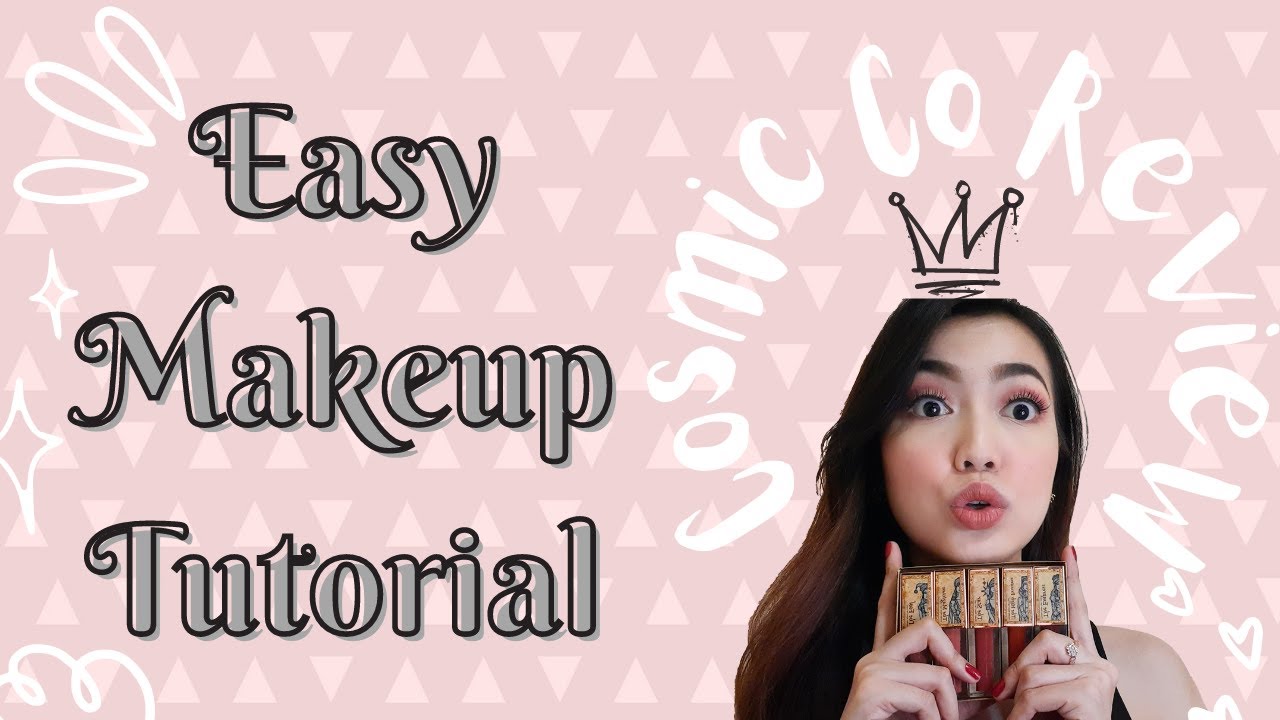 Easy Makeup Tutorial | Cosmic Co. Powdery Matte Lip Tint Review - YouTube