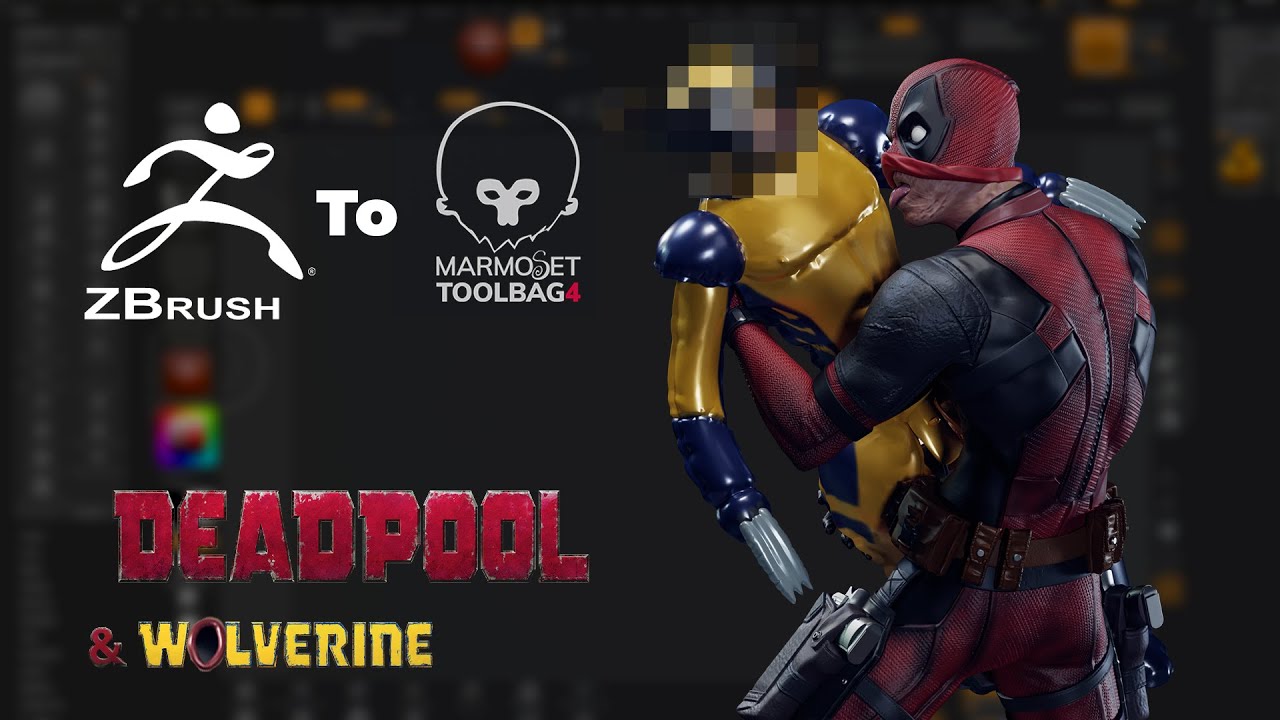Deadpool and Wolverine - 3D fan art sculpture using Zbrush - YouTube