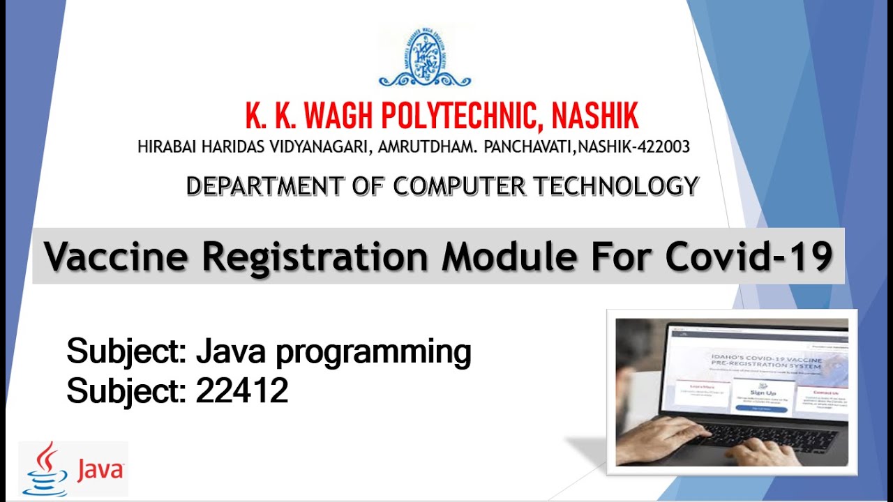 Java Vaccine Registration Module for Covid-19 | Register and Book Your Slot Digitally - YouTube