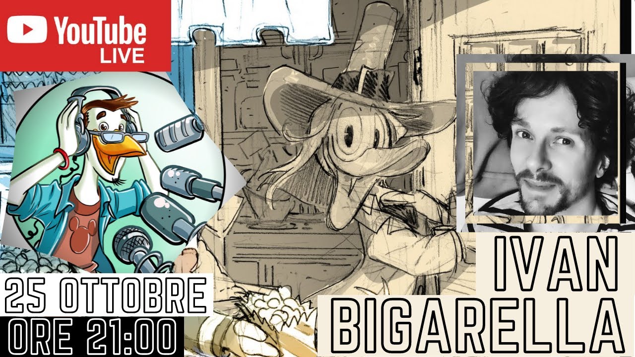 LIVE con Ivan Bigarella: una giovane matita per Topolino - YouTube