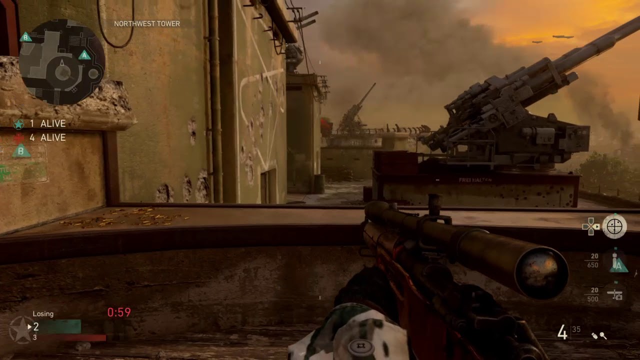 1 v 6 flak tower - YouTube