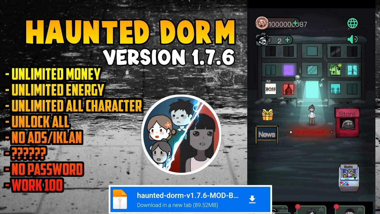NEW UPDATE!! HAUNTED DORM MOD APK V1.7.6 UNLIMITED MONEY - YouTube