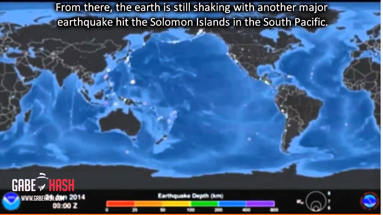 ANIMATION OF INCREASED SEISMIC ACTIVITY IN THE WORLD MAY 5, 2014 - YouTube