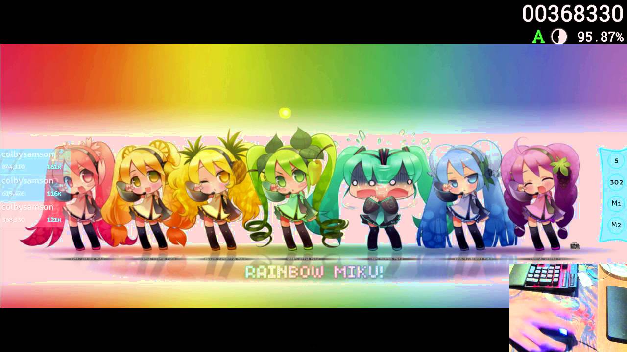 [Osu!] Jump Training #2 (Colors of the rainbow) with mouse cam - YouTube