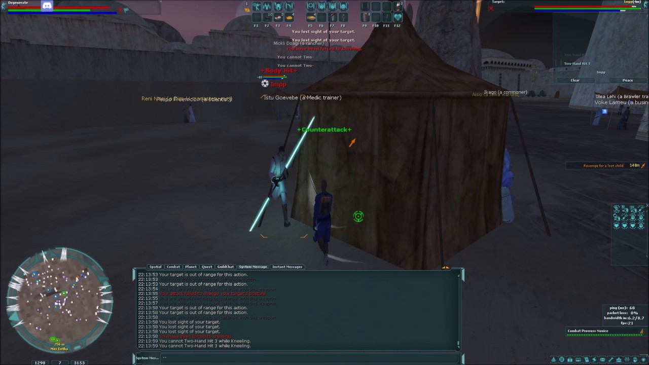 SWGEMU Bounty Hunting on Nova Test Center - YouTube