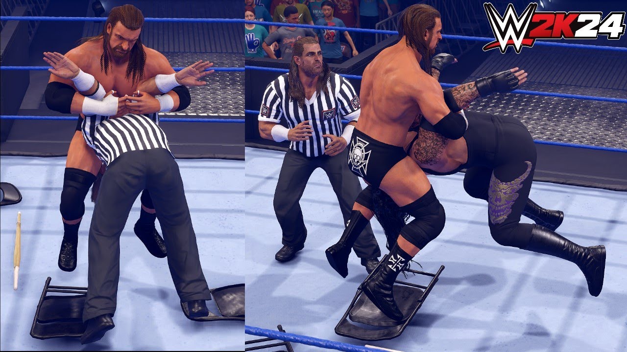 WWE 2k24 - Triple H vs Undertaker: Special Guest Referee Shawn Michaels ...