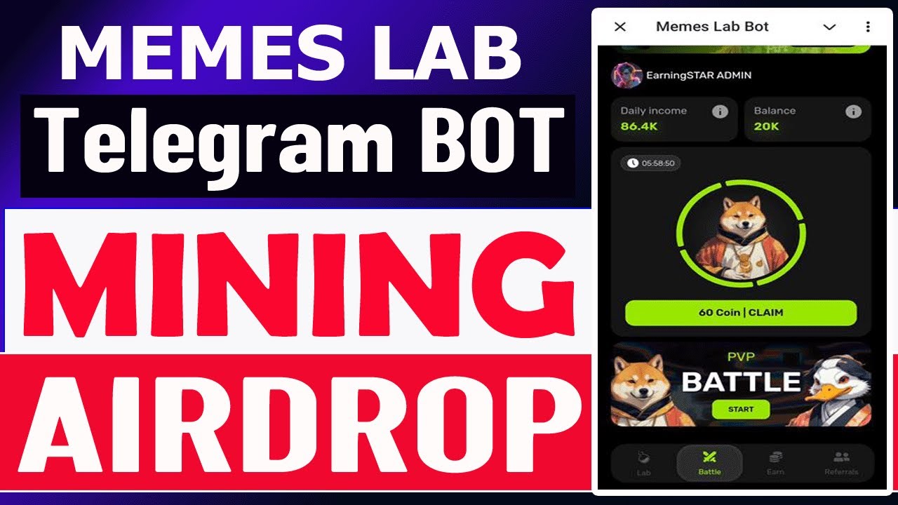 MemesLab Airdrop - Free Mining Telegram Bot - YouTube