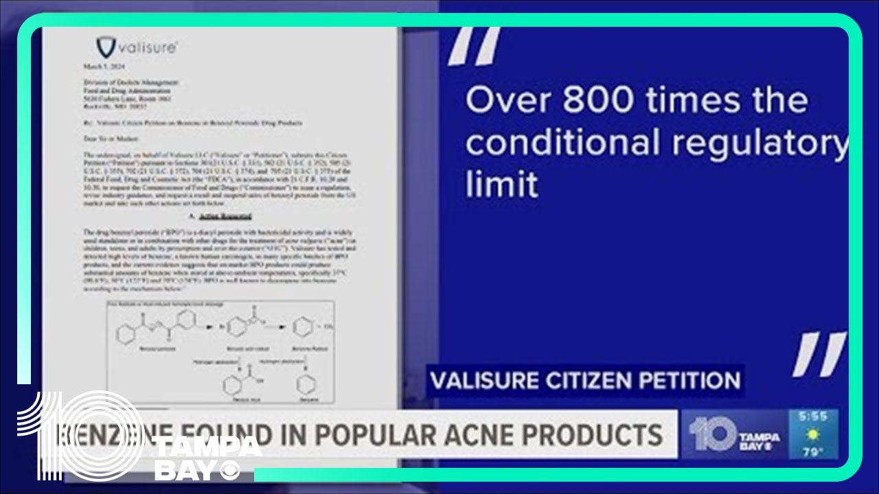 FDA isn't recalling acne products with benzene - YouTube