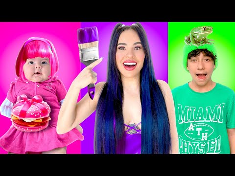 24 HORAS VIVIENDO DE UN SOLO COLOR CON NASYA *Construimos habitaciones secretas* | Karla Bustillos