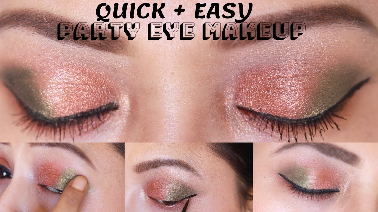 QUICK & EASY GLAMOURS EYE MAKEUP || PARTY LOOK EYE SHADOW TUTORIAL ...
