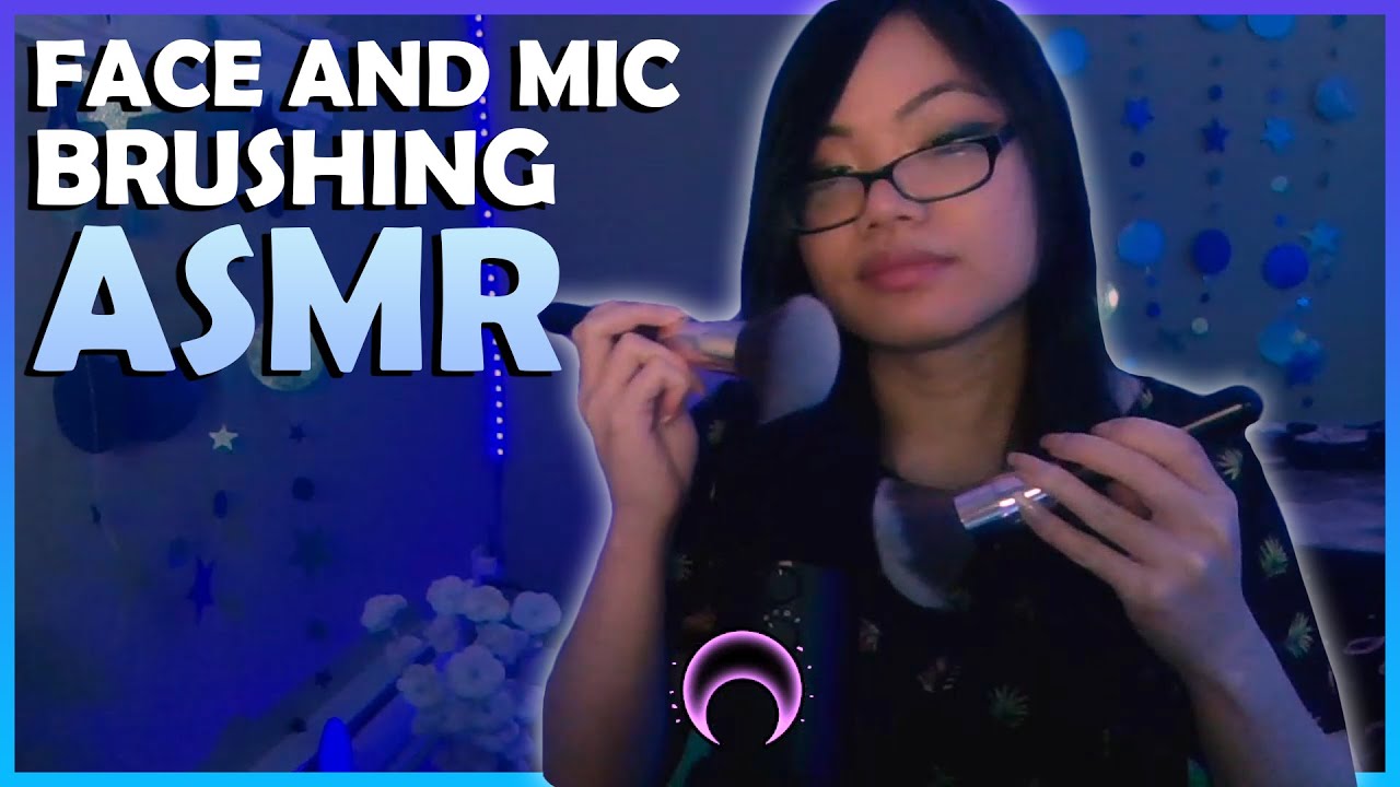 (ASMR) Tracing Your Face Tingles😲With Brushes and Brushing the Mic - YouTube