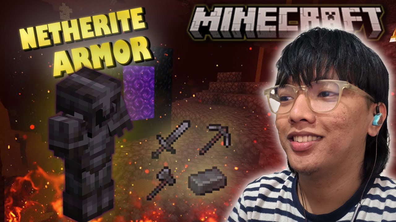FULL NETHERITE ARMOR ??? Day 3 Minecraft - YouTube