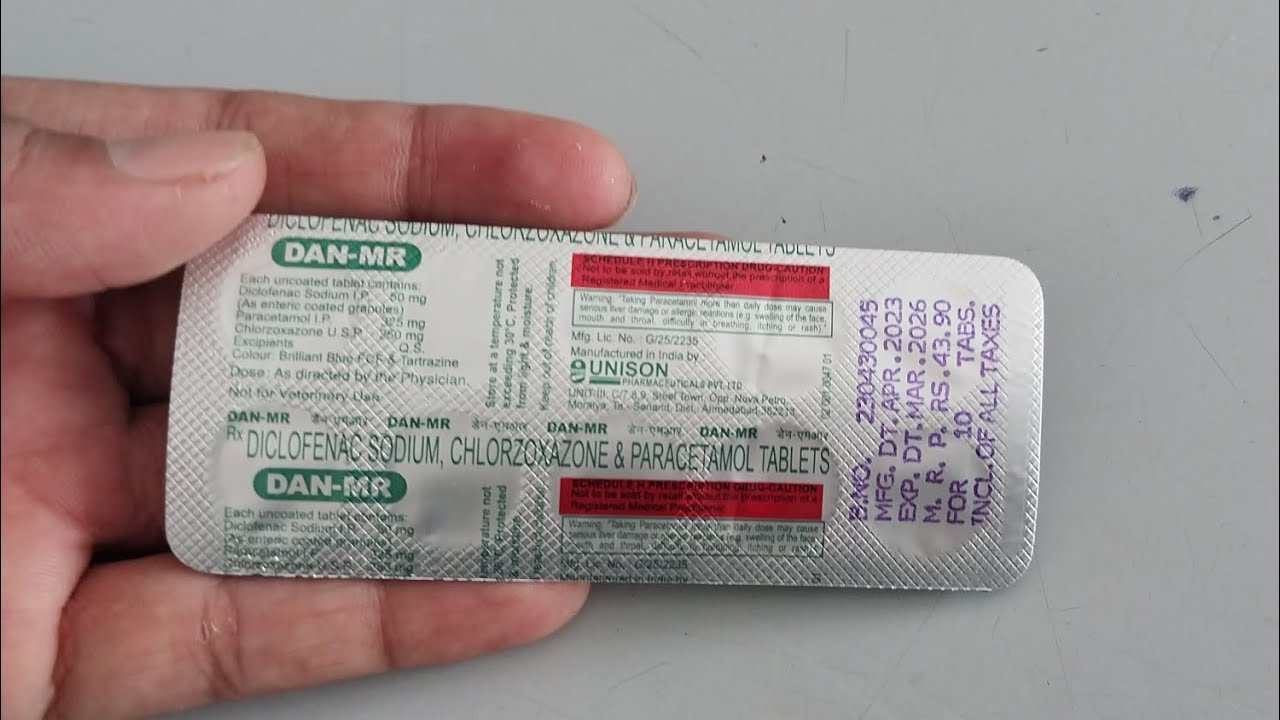 DAN-MR tablet uses// Painkiller medicine for adult - YouTube