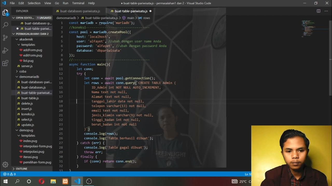 Membangun CRUD dengan MariaDB dan Node.js - YouTube