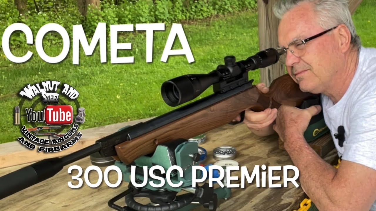 Cometa model 300 USC premier .177 break barrel first range trip What a beautiful gun! - YouTube