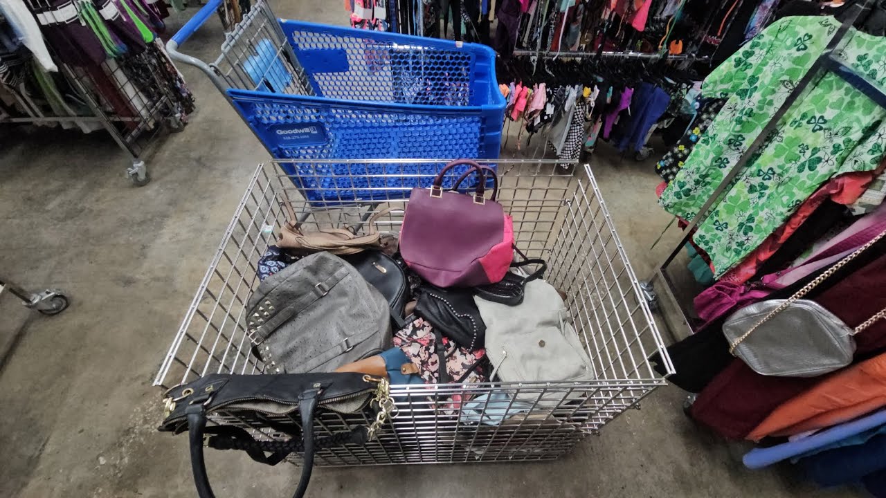 GOODWILL PURSE SUPERSTORE & MORE! Thrift with me! - YouTube