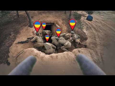 Russian kamikaze drones destroy Ukrainian bunkers with precision strikes!