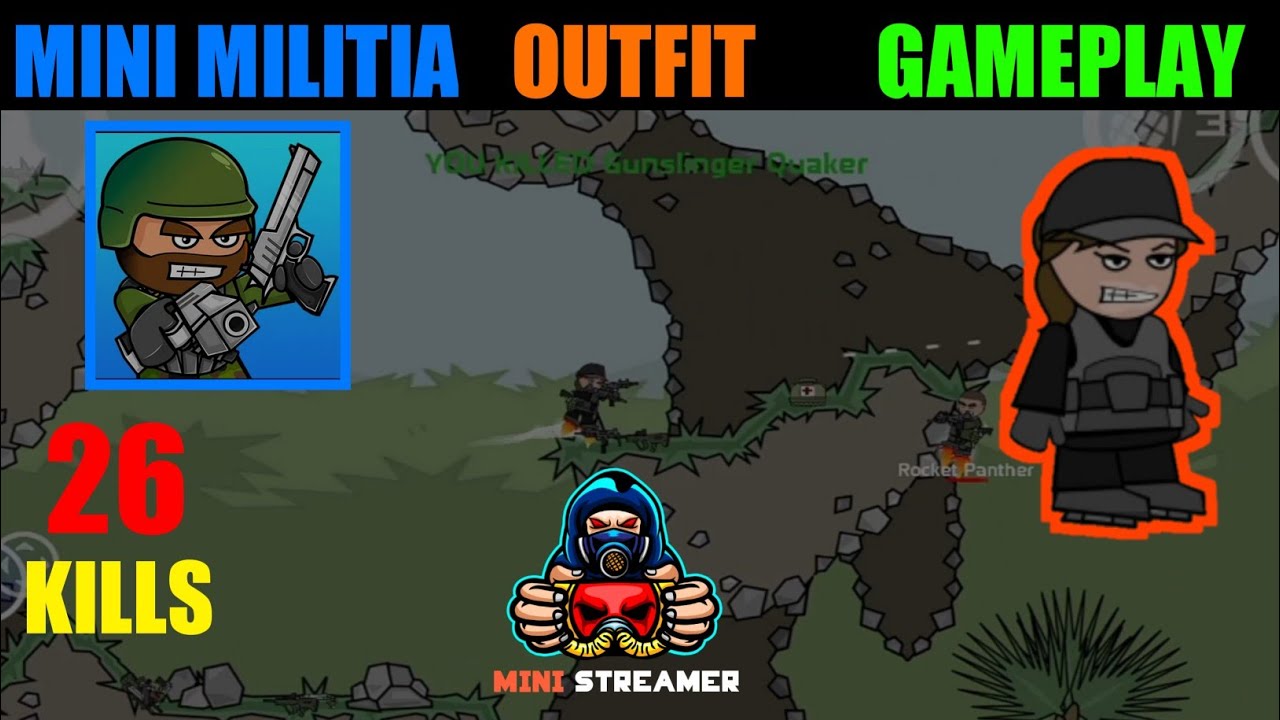 #15 Mini Militia Outfit Gameplay|MINI STREAMER YT| - YouTube