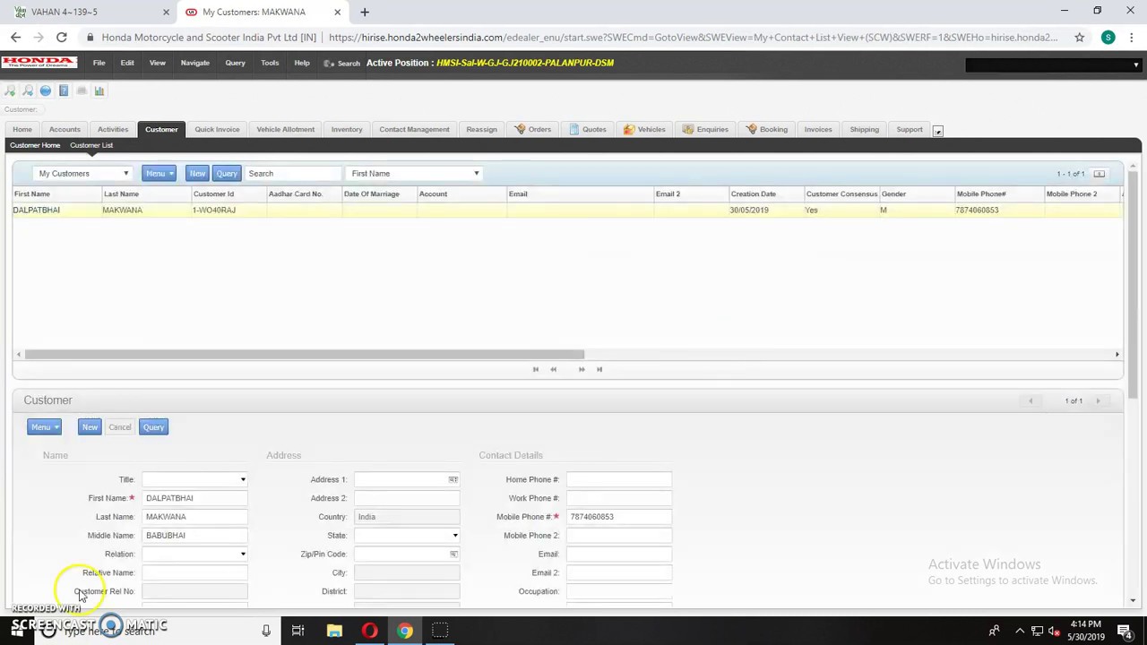 how to create vehicle invoice on hirise(honda) - YouTube