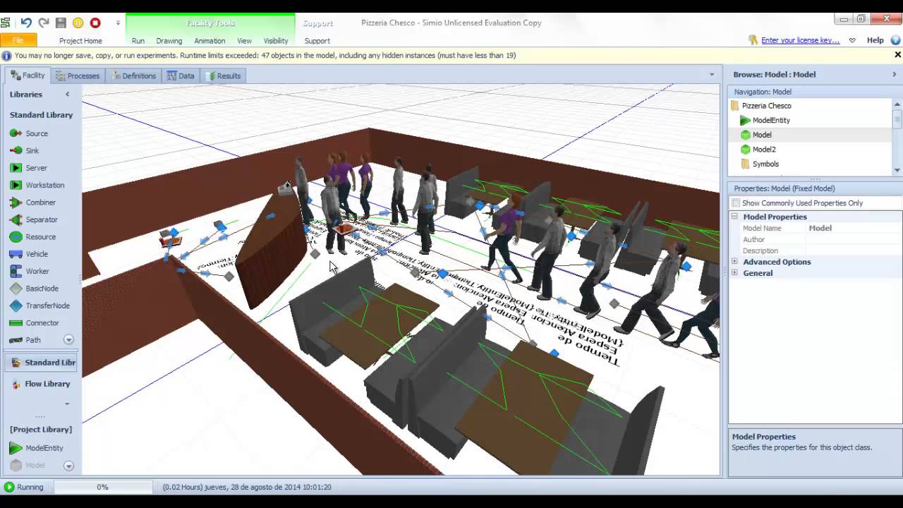 Simulacion de una Pizzeria en Simio 6 - YouTube