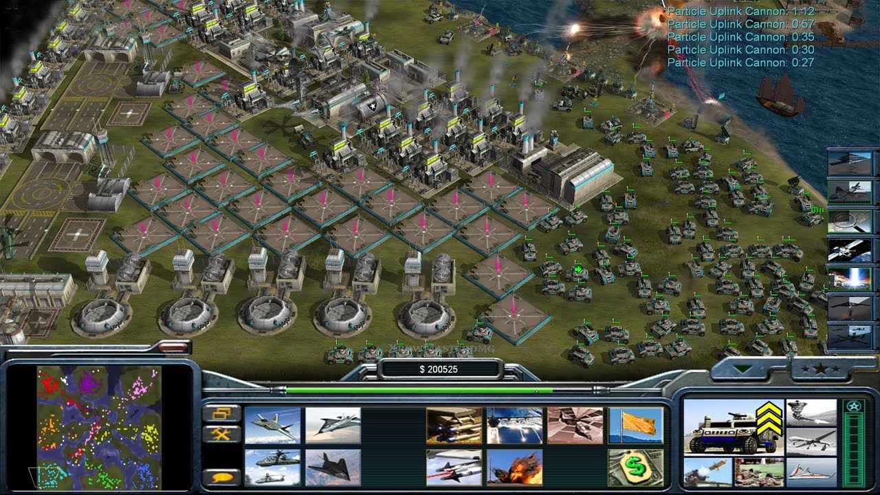 Command & Conquer: Generals - Zero Hour - USA Air Force 1 vs 7 HARD Generals ( Allways Ready ...