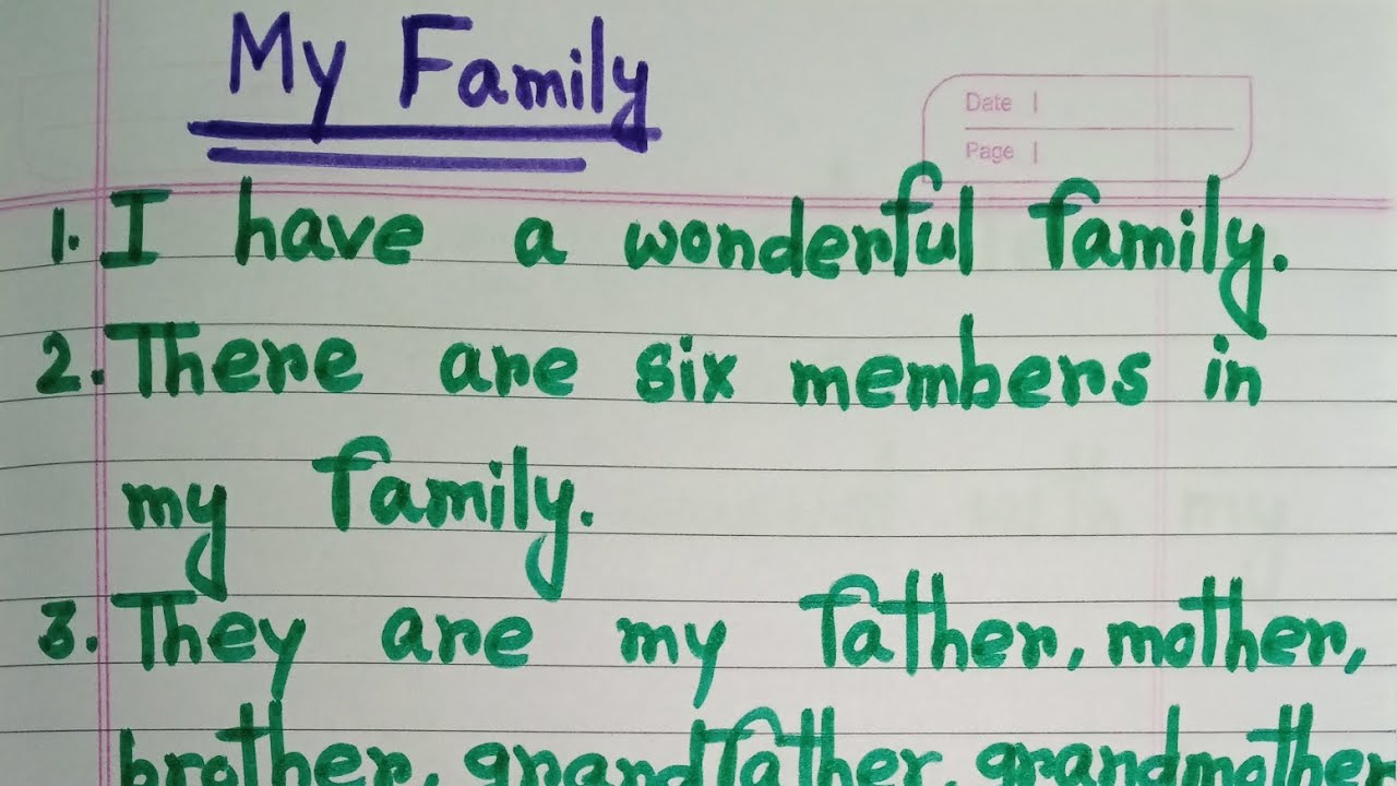 My Family 10 lines/My Family 10 lines in English/Paragraph on My Family ...