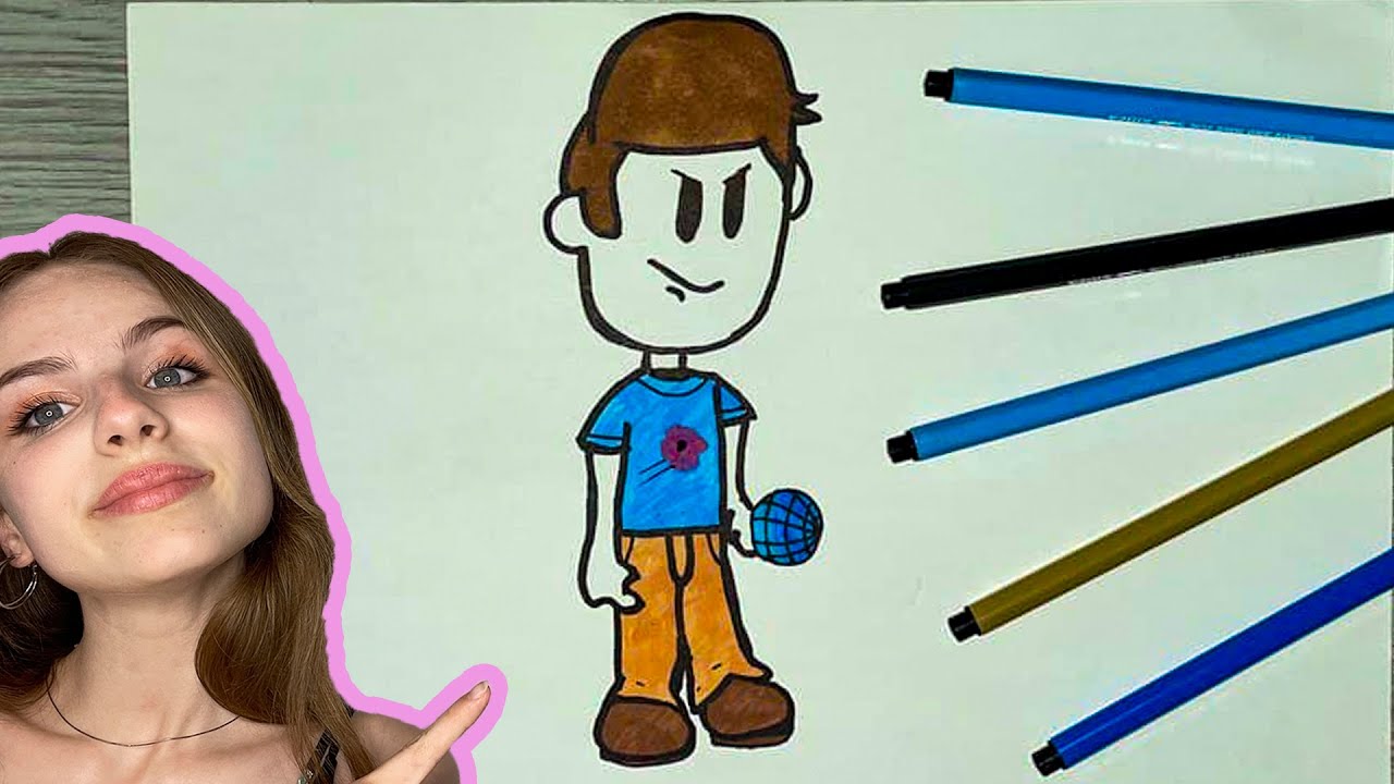 Drawing FNF NonSense - How to draw FNF NonSense | Luna - YouTube