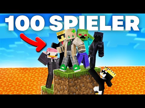 100 SPIELER müssen STEIGENDER LAVA ENTKOMMEN!