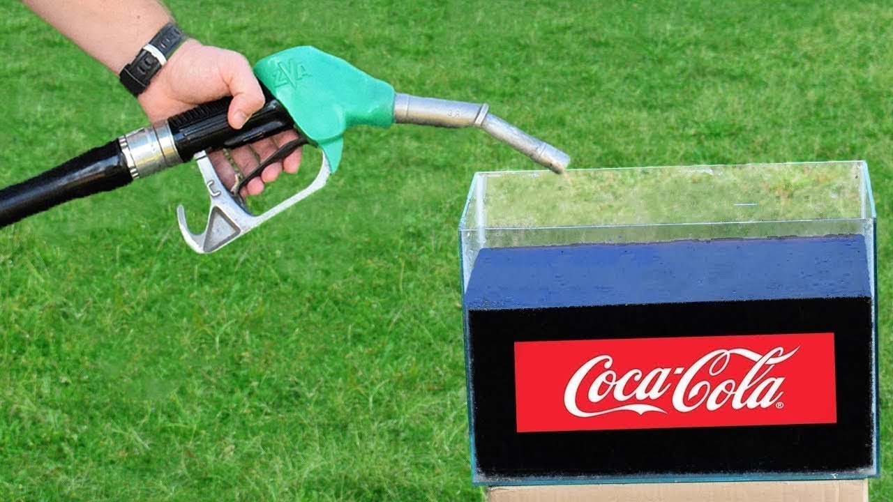 EXPERIMENT GASOLINE vs COCA COLA - YouTube