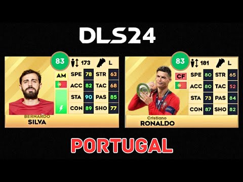 DLS 24 | PORTUGAL LATEST PLAYER RATINGS FULL SQUAD | DREAM LEAGUE ...
