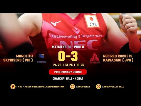 NEC RED ROCKETS (JPN)🇯🇵 VS MONOLITH SKY RISERS (PHI)🇵🇭|GAME HIGHLIGHTS AVC CLUB 2024 - YouTube