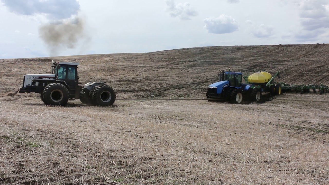 Spring 2017 - Agcostar 8425 pulling out TJ375 - YouTube