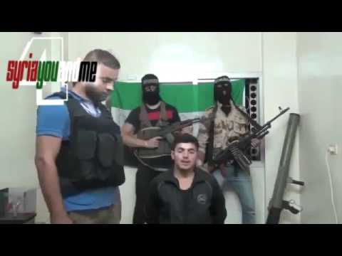 FSA captured Assad shabiha from Al zakar Barrier - YouTube