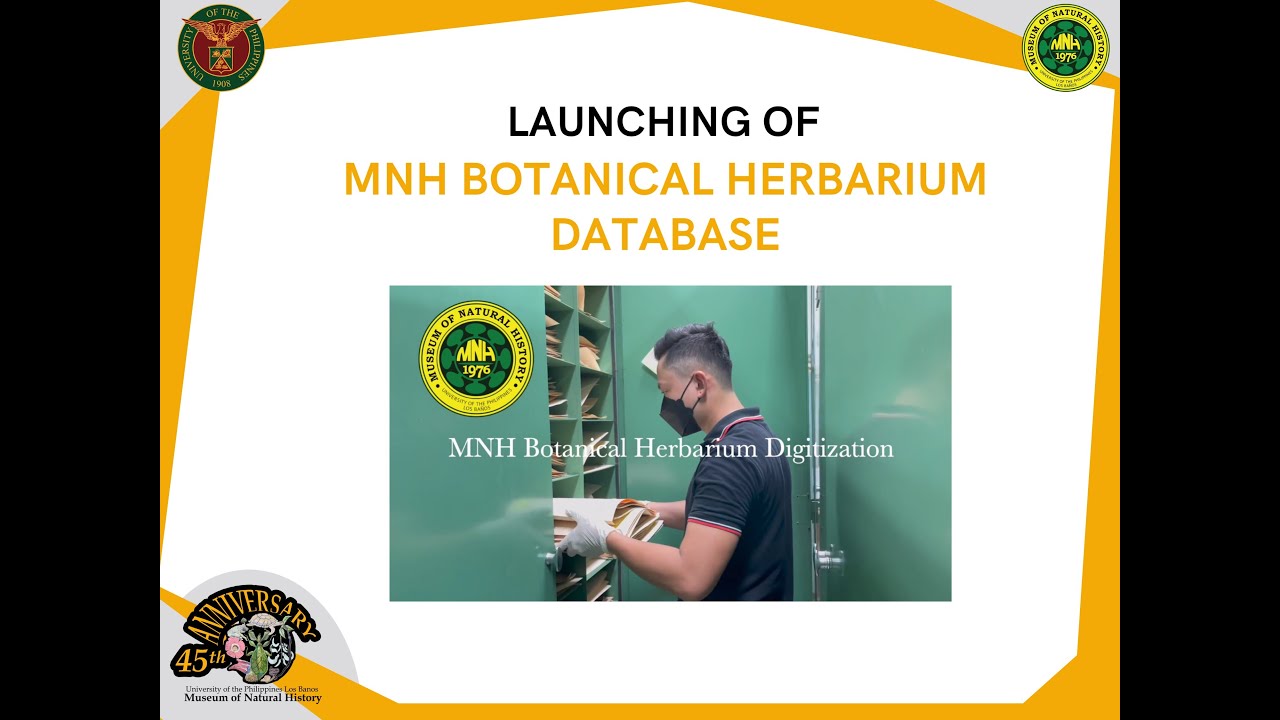 Launch of UPLB MNH Botanical Herbarium Database - YouTube