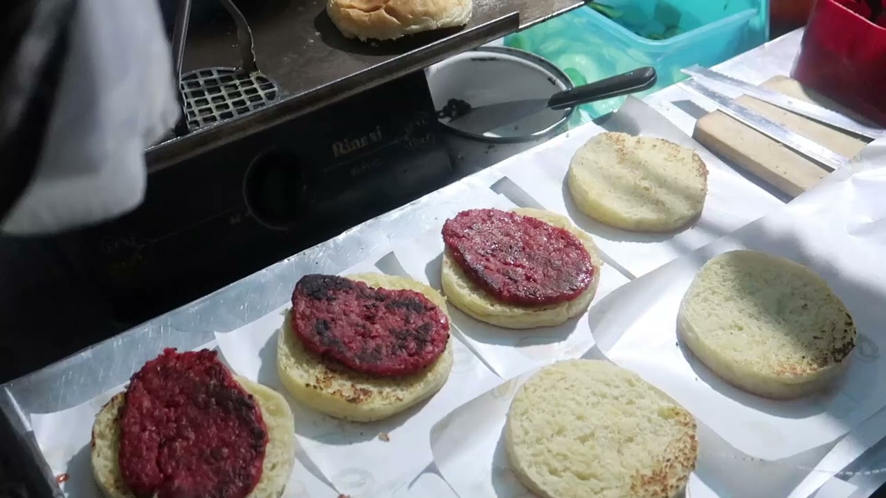 Begini Proses Pembuatan Burger Pick up TERLARIS!! SEHARI 300 PORSI ...