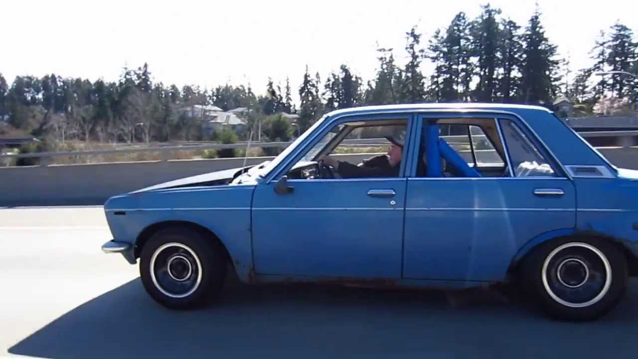 Datsun 510 Rat Rod Cruising - YouTube